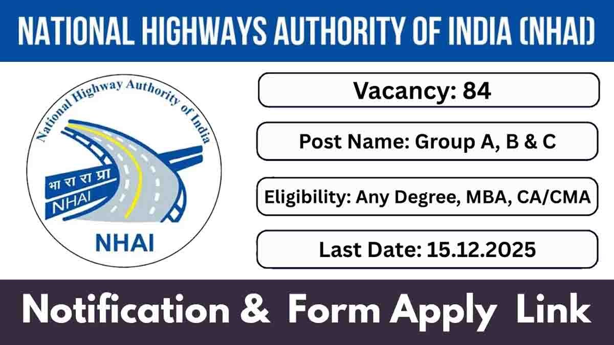 NHAI Recruitment 2025 : NHAI ನಲ್ಲಿ ಭರ್ಜರಿ ಉದ್ಯೋಗಾವಕಾಶ! MBA, CA ...